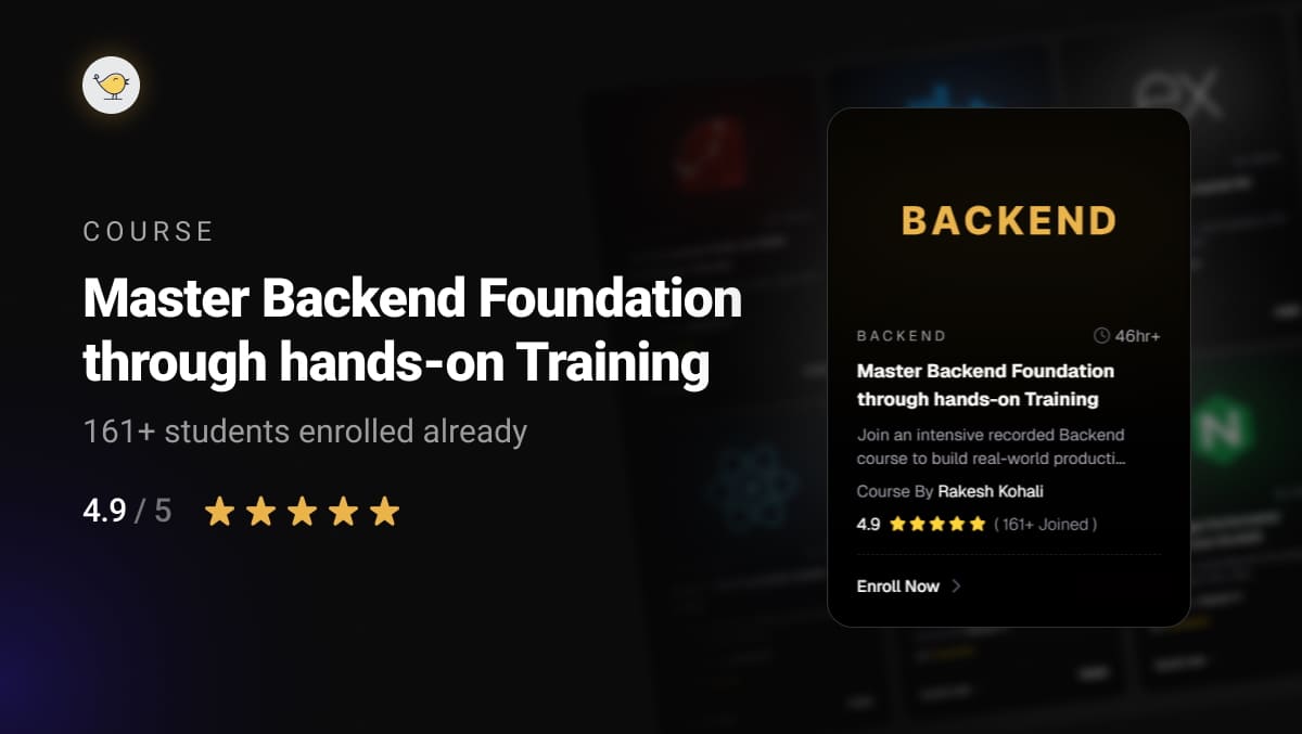 Master Backend Foundation through hands-on Training • Coder's Gyan